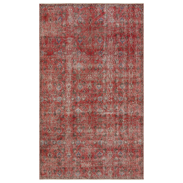 Rosalind Wheeler Cantera Vintage Hand Woven Hand Knotted 153 X 256 Red ...