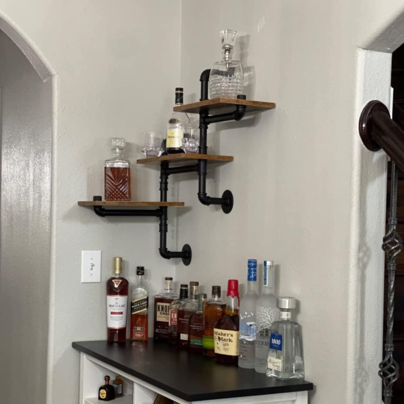 Williston Forge Industrial Pipe Shelving Pipe Shelves With Wood Planks ...