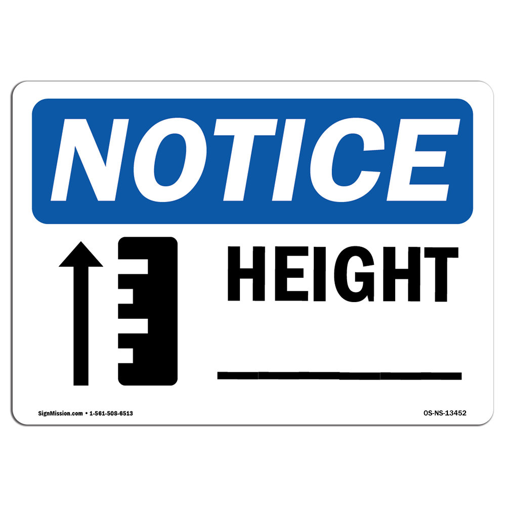 SignMission Height ____ Sign | Wayfair