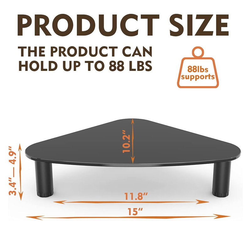 Latitude Run® Valensi Glass Monitor Stand | Wayfair