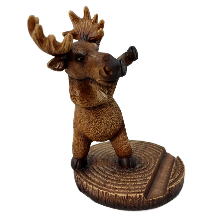 De Leon Collections Peeking Moose Figurine Woodland Forest Rustic ...