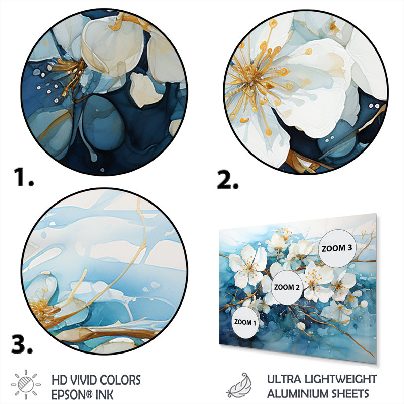 Design Art Drip Transcendent Waters - Modern Metal Wall Decor Set | Wayfair