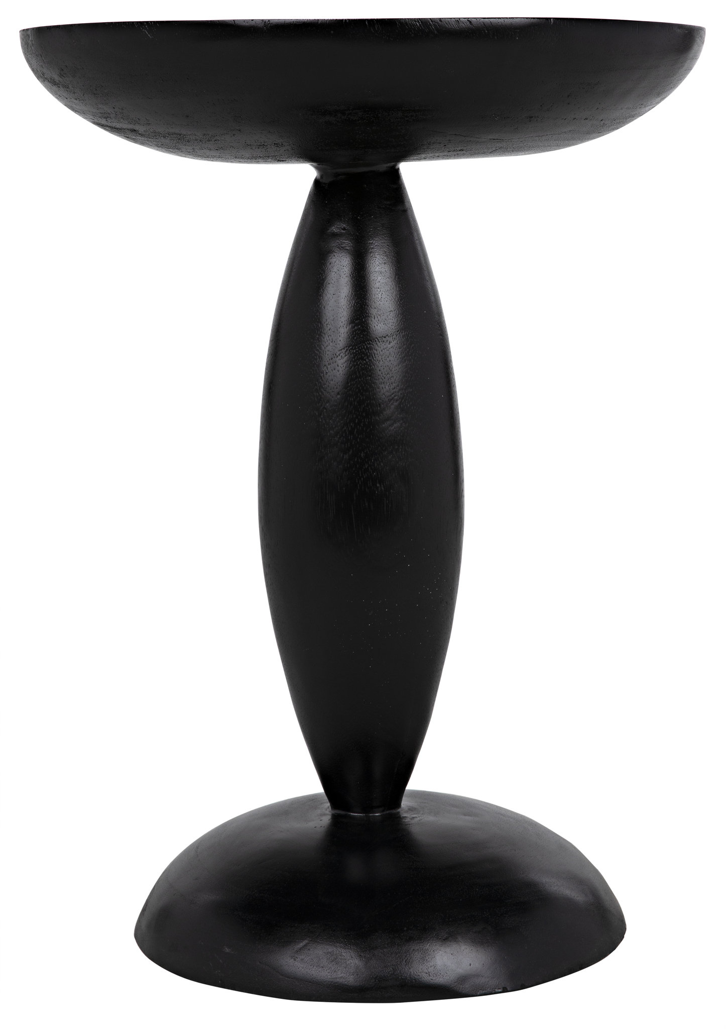 Noir Adonis Solid Wood Pedestal End Table | Wayfair