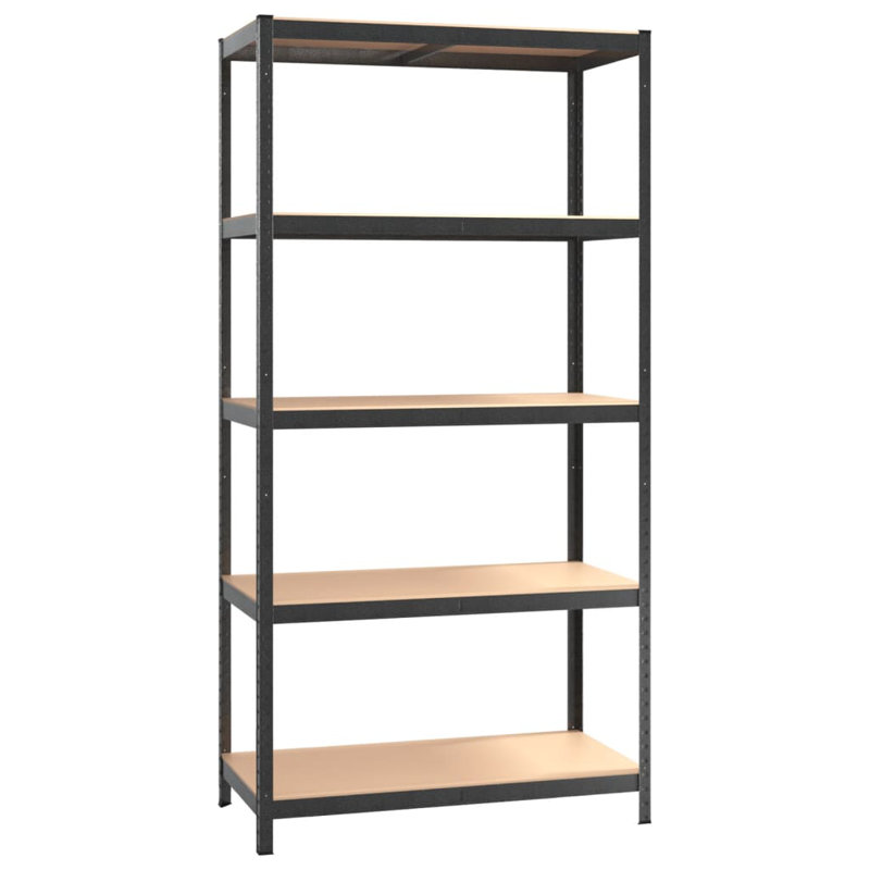 Rebrilliant Shelf Storage Bookshelf Shelving Unit 5-Layer Steel and ...