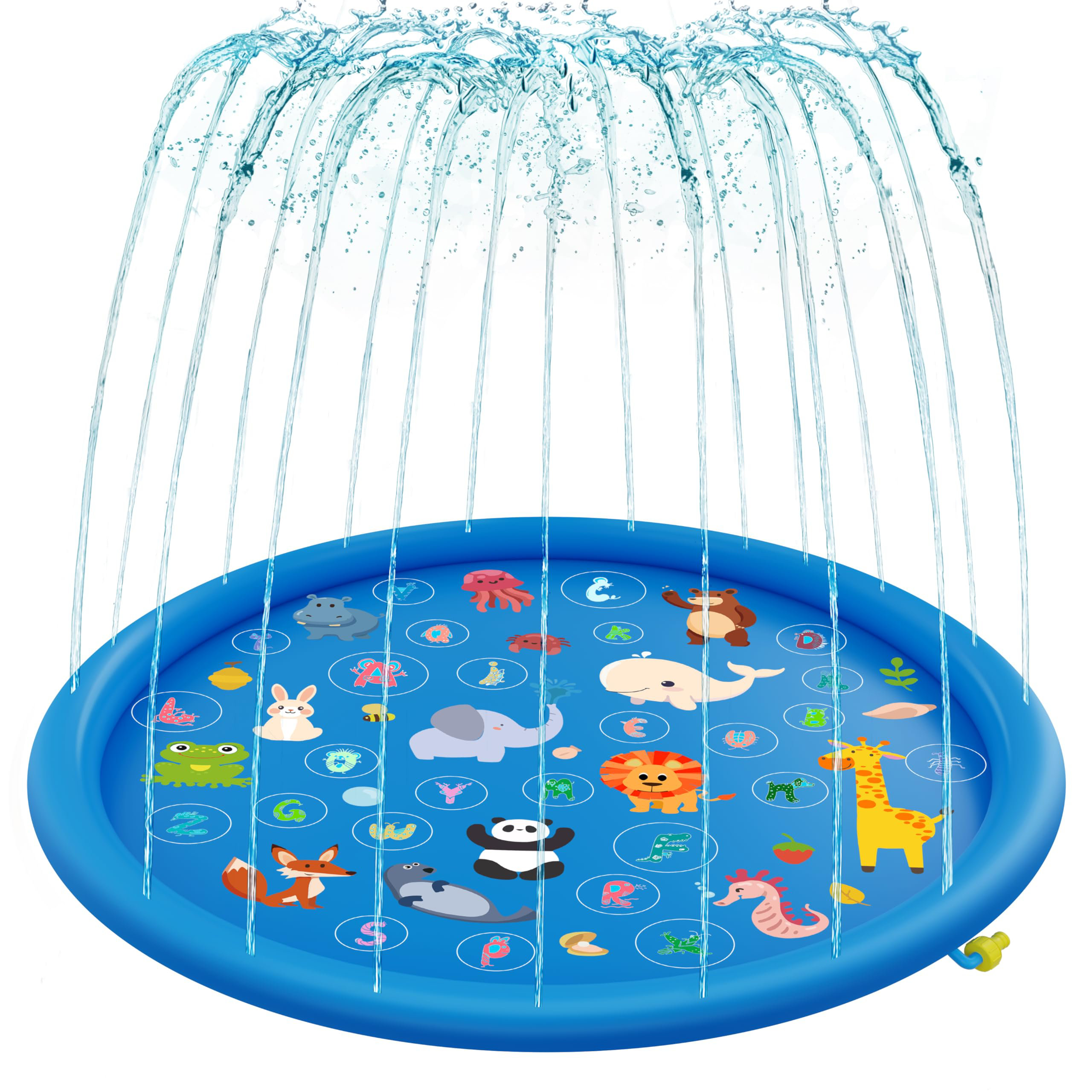 POGBUT 60" Sprinkler Pool, Non-Slip Splash Pad | Wayfair