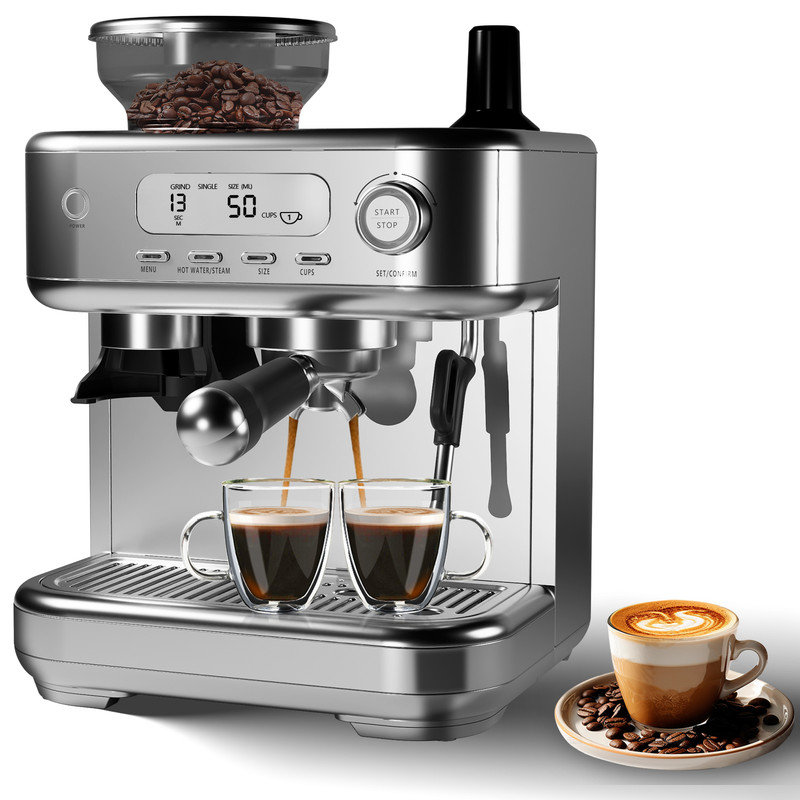 GarveeHome Semi-Automatic Espresso Machine, Coffee Machine with Steam ...