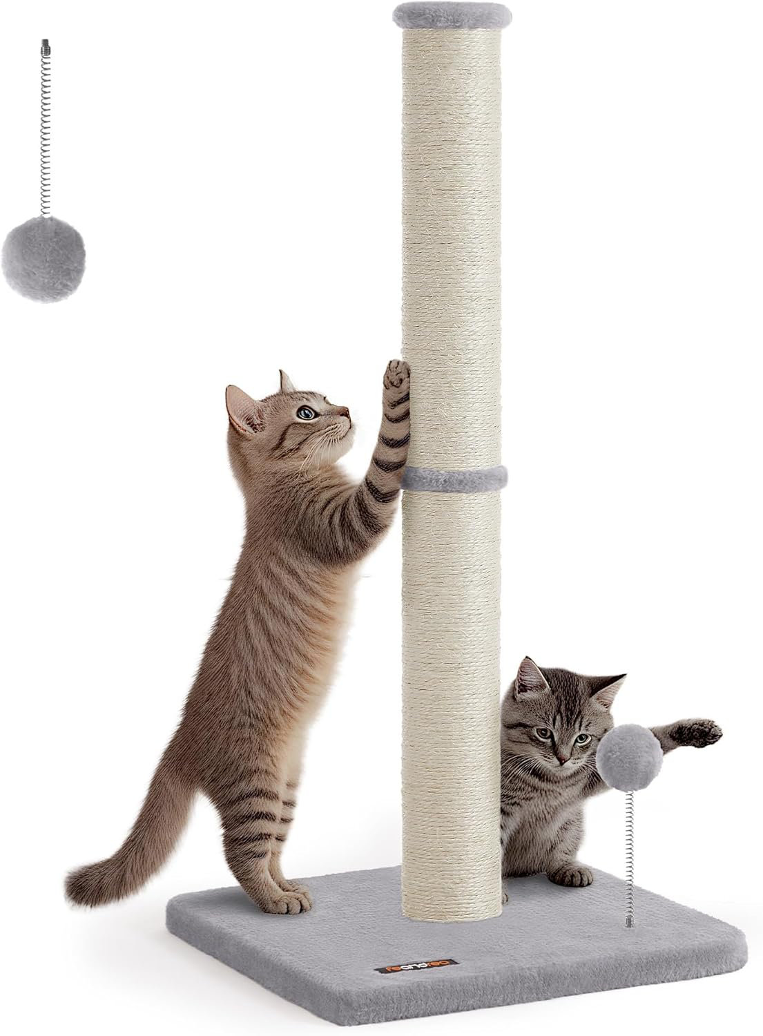 FEANDREA Cat Scratching Post, 85 Cm Tall, L Sisal Scratcher For Kittens ...