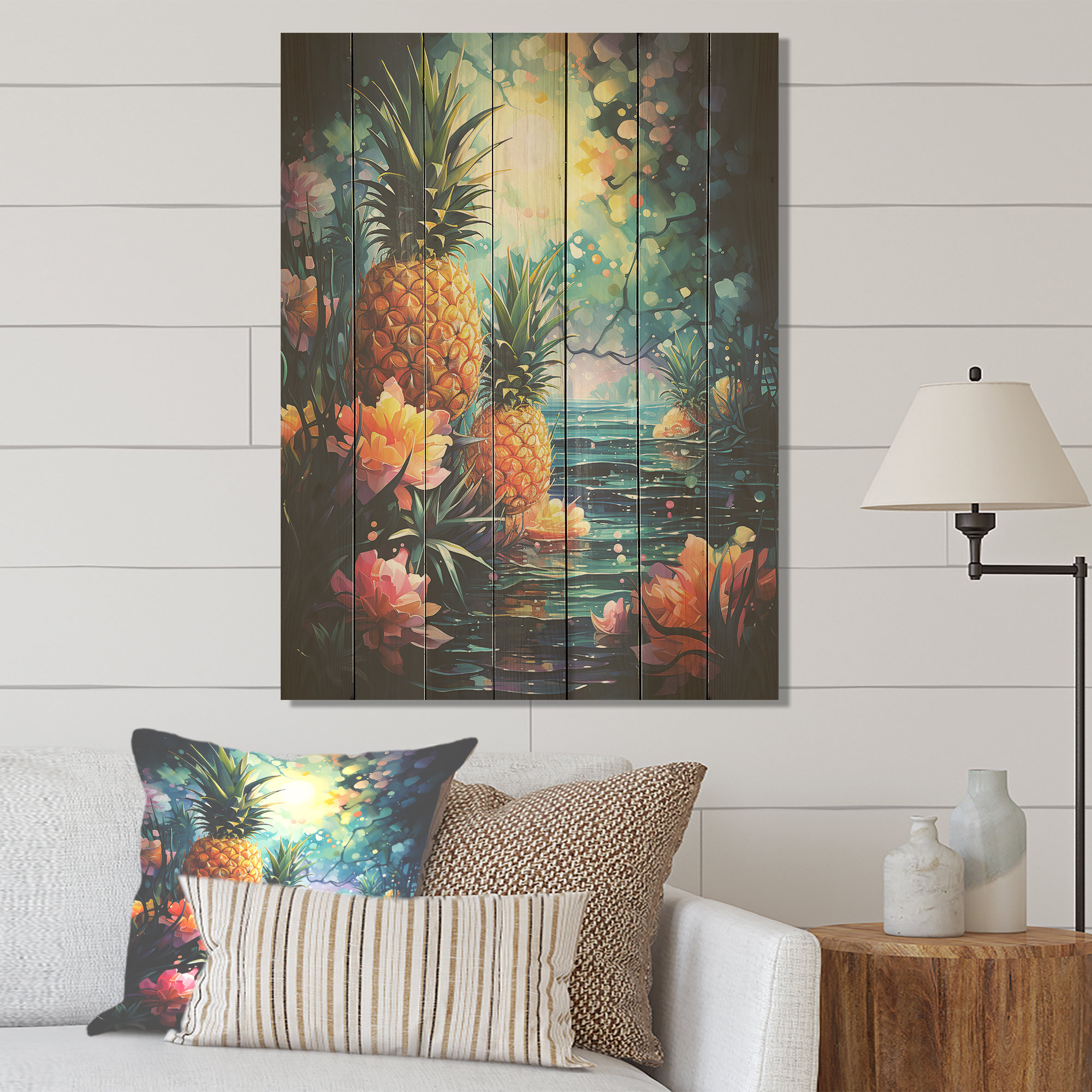 Bay Isle Home™ Green And Yellow Cosmic Pineapple III - Pineapples On ...