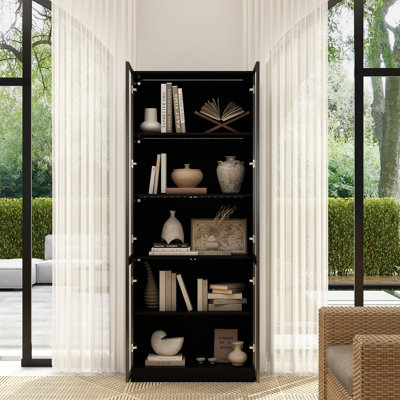 Latitude Run® Darlicia LED Bookcase Display Cabinet | Wayfair
