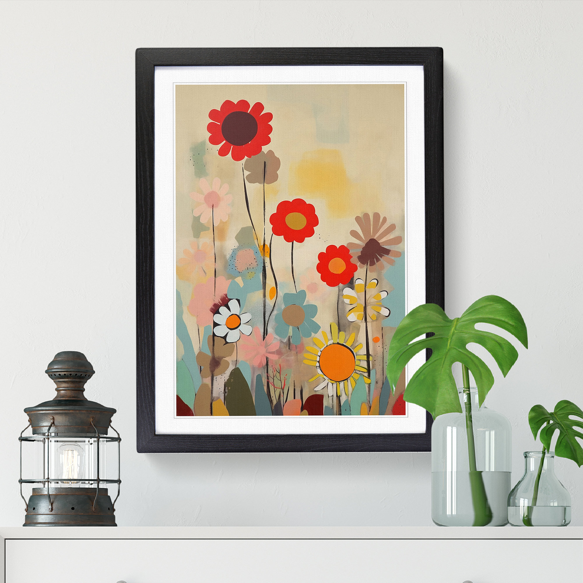 Marlow Home Co. Vandervliet Mid Century Modern Flowers Vol.1 - Picture ...