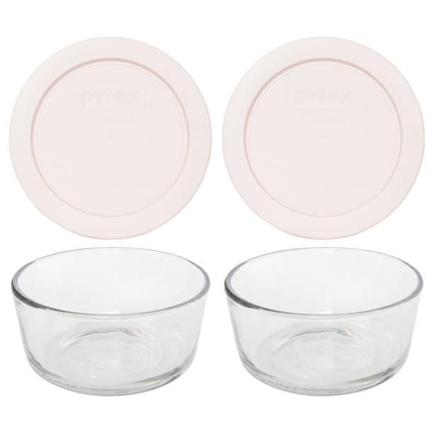 Pyrex 7200 Glass Bowls & 7200-PC Matching Lids | Wayfair