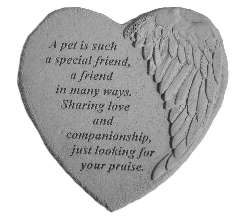 Arlmont & Co. Greigh Winged Heart - A Pet is such... Memorial Stone ...
