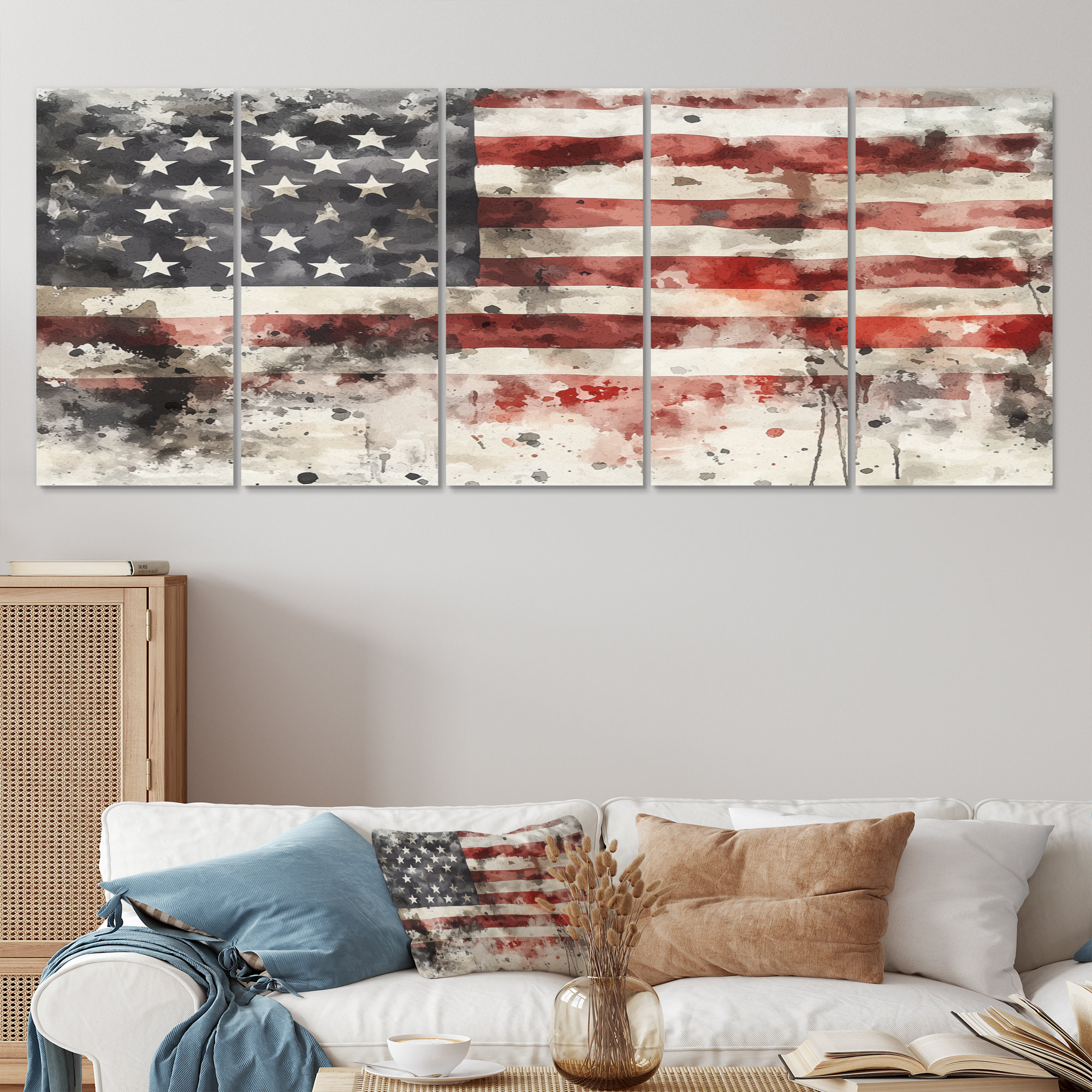 August Grove® Usa Flag Emancipation Proclamation II - USA Wall Art ...