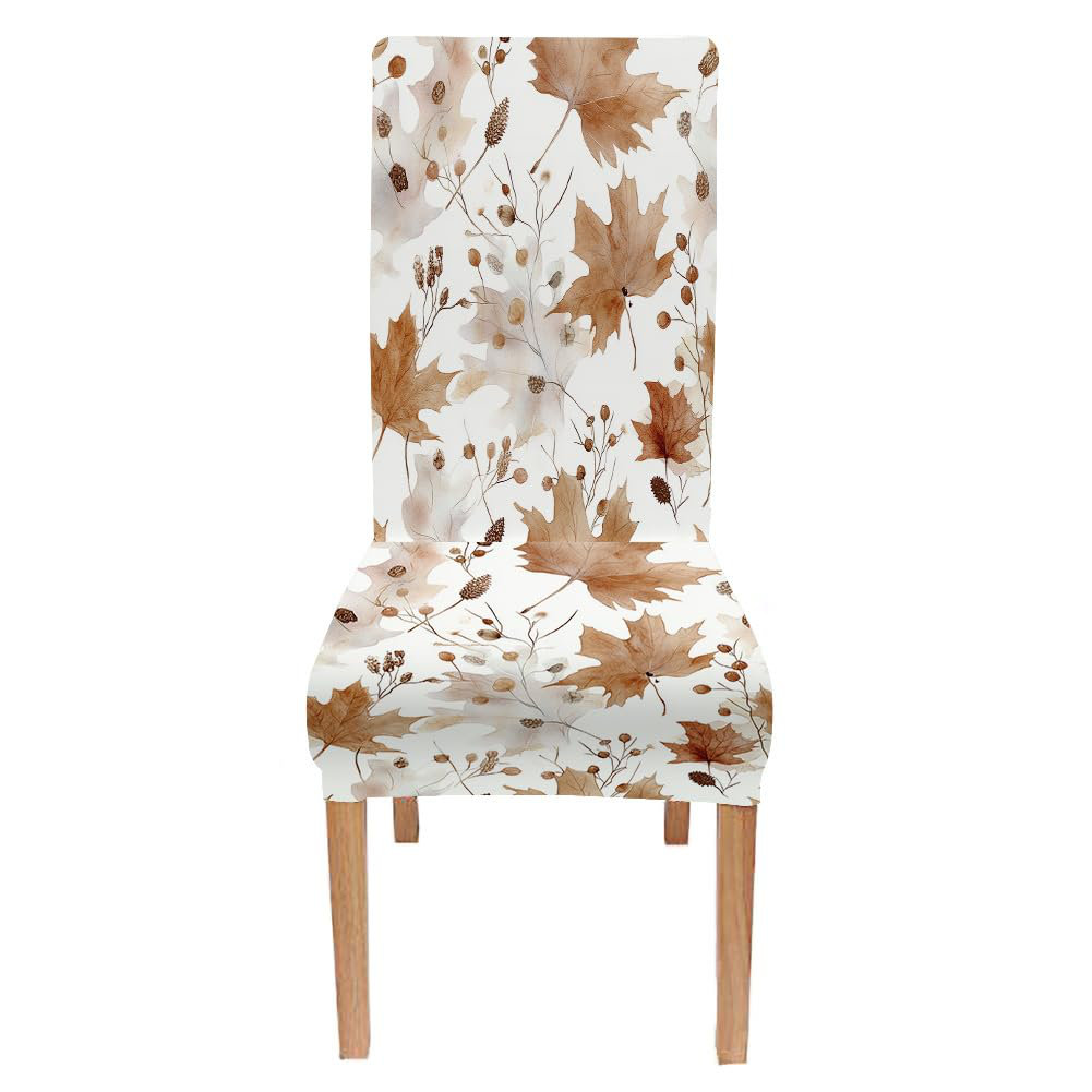 Red Barrel Studio® Autumn Maple Leaves Chair Covers Fall Stretch Dining ...