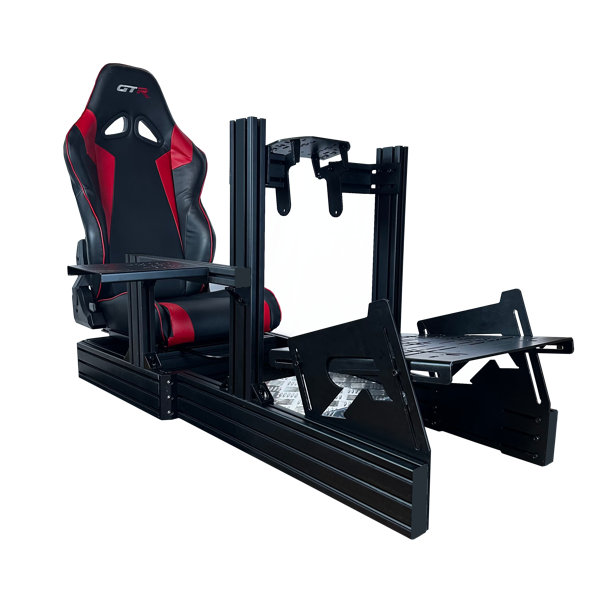 GTR Simulator Leather PC & Racing Game Chair with Footrest | Wayfair