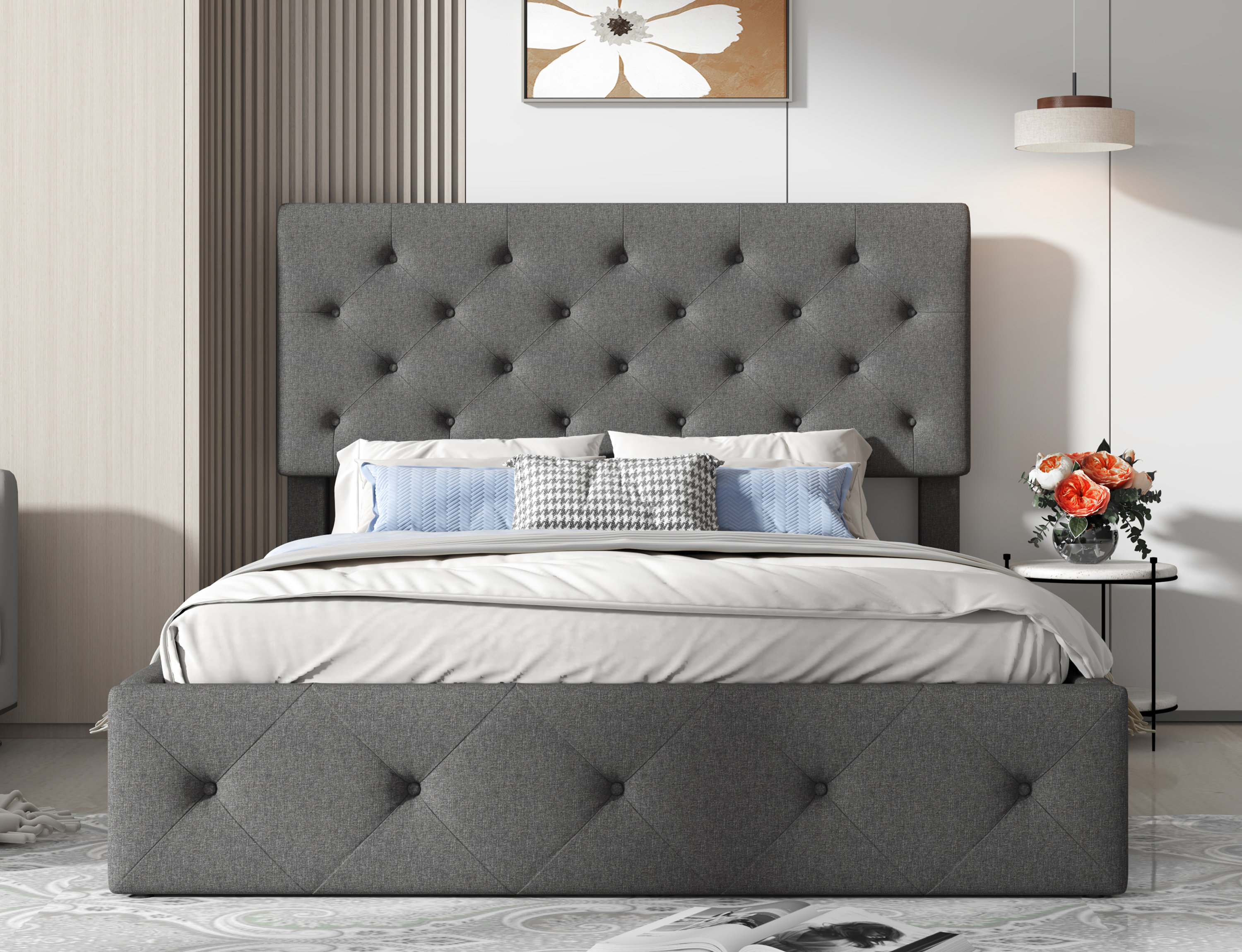 Red Barrel Studio® Menley Upholstered Platform Storage Bed | Wayfair