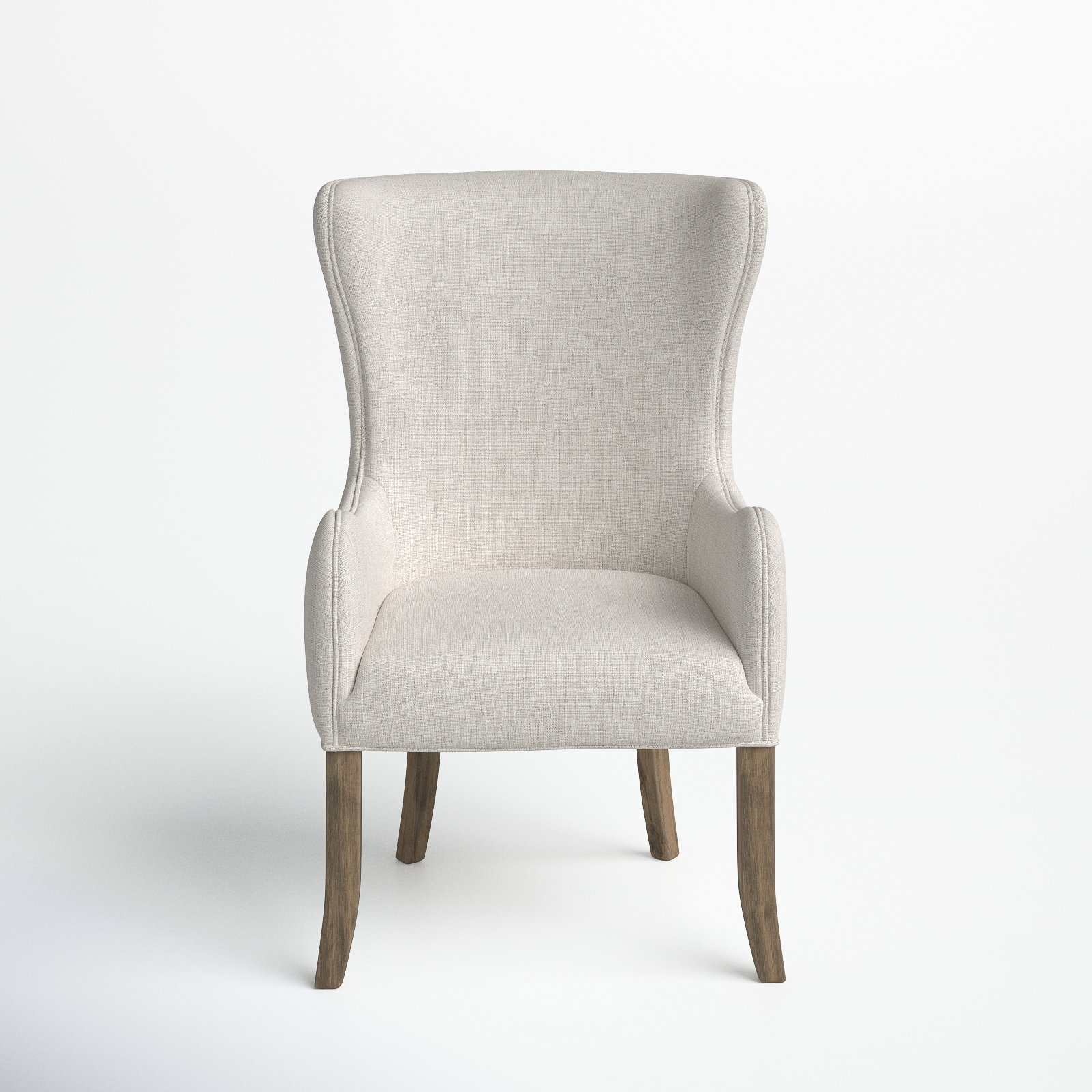 Birch Lane™ Liz Solid Wood Arm Chair in Beige & Reviews | Wayfair