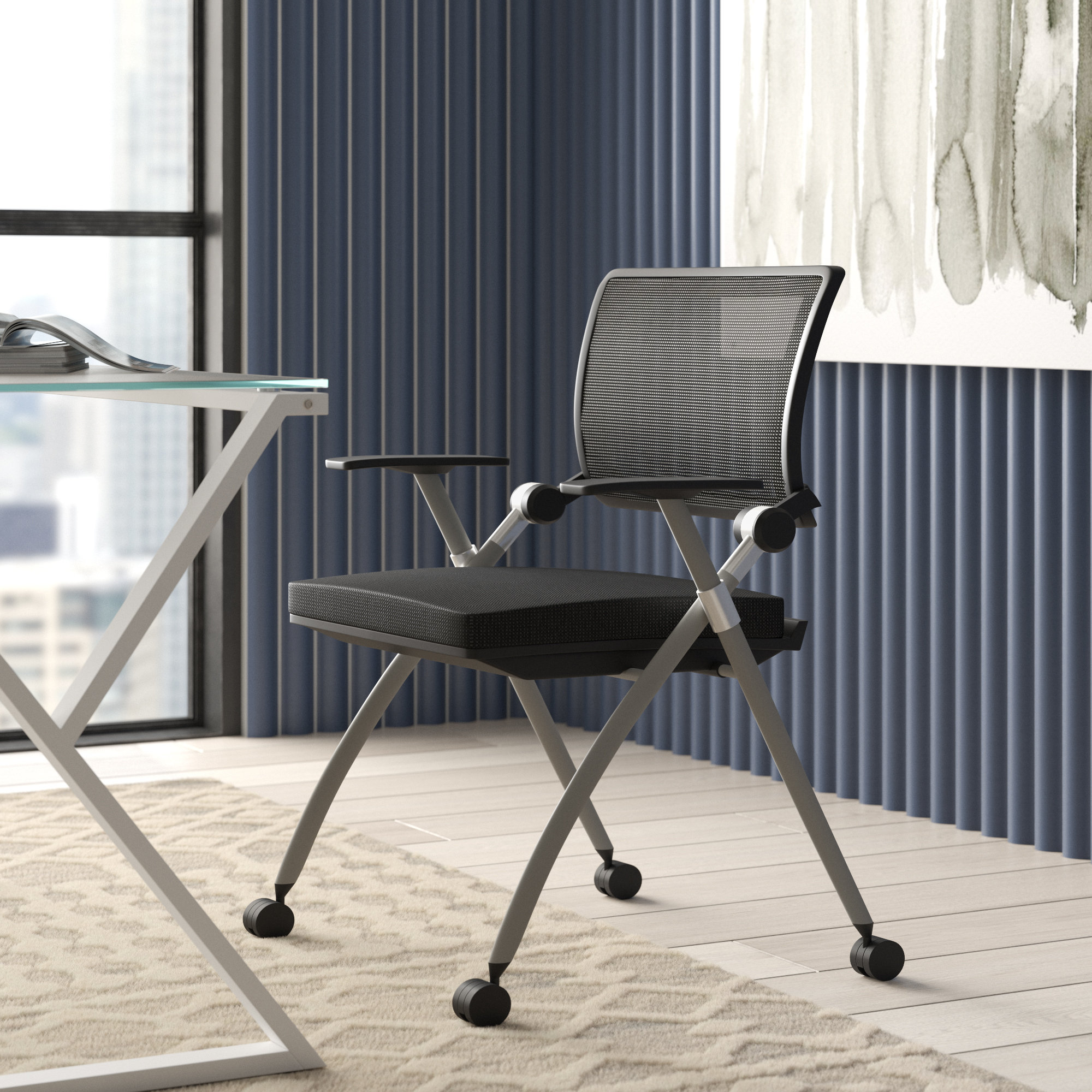 AIS Stow Nesting Mesh Nesting Chair - Wayfair Canada