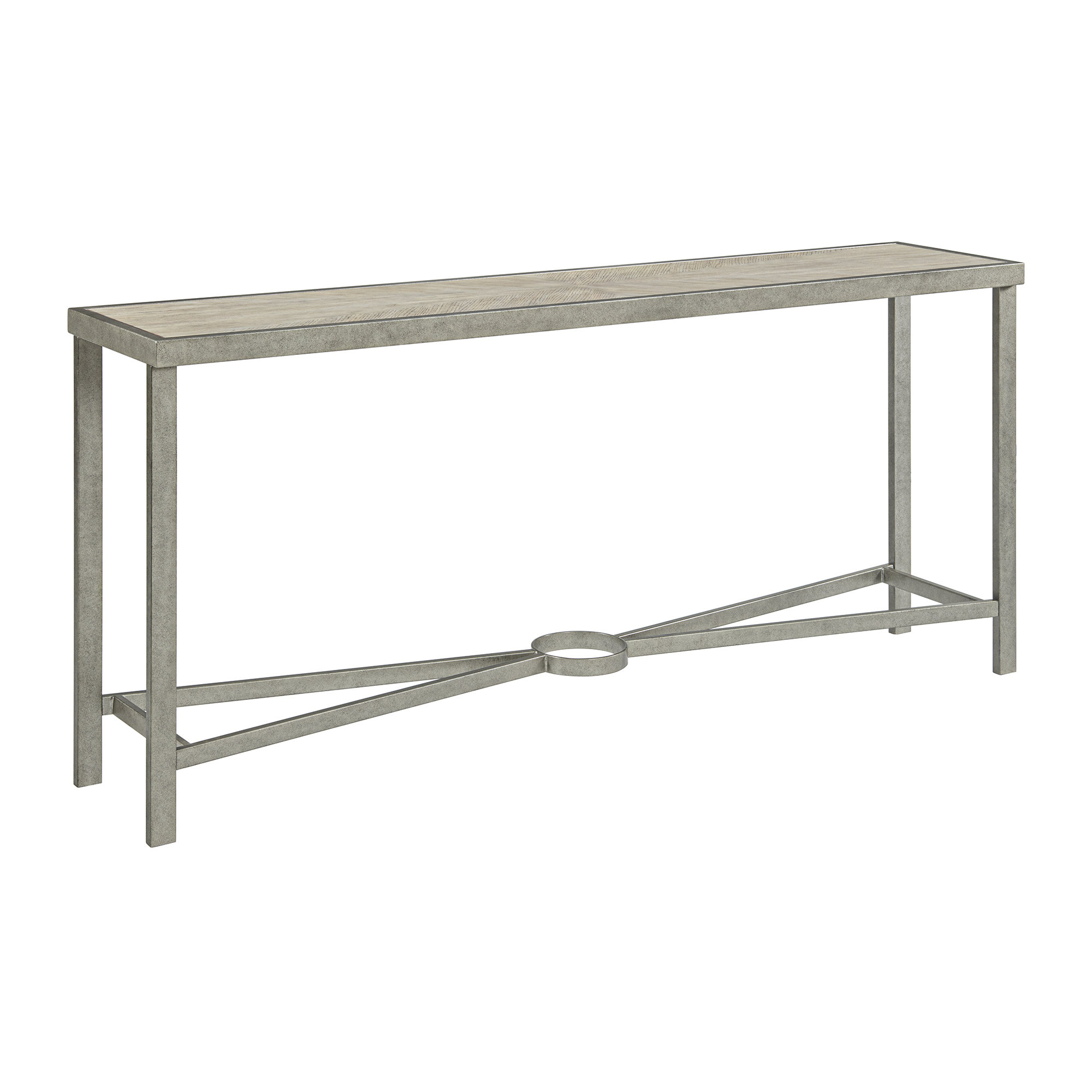 17 Stories Glorianne 66-Inch Wood and Metal Sofa Console Table | Wayfair