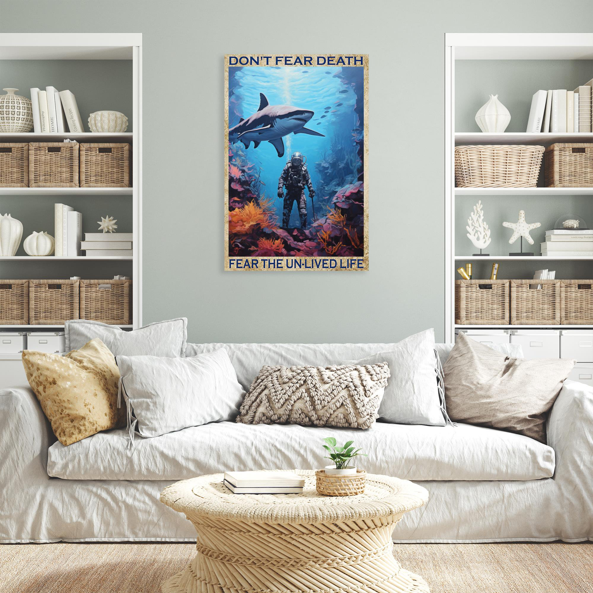 Trinx Diving Dont Fear Death - 1 Piece Rectangle Graphic Diving Dont ...