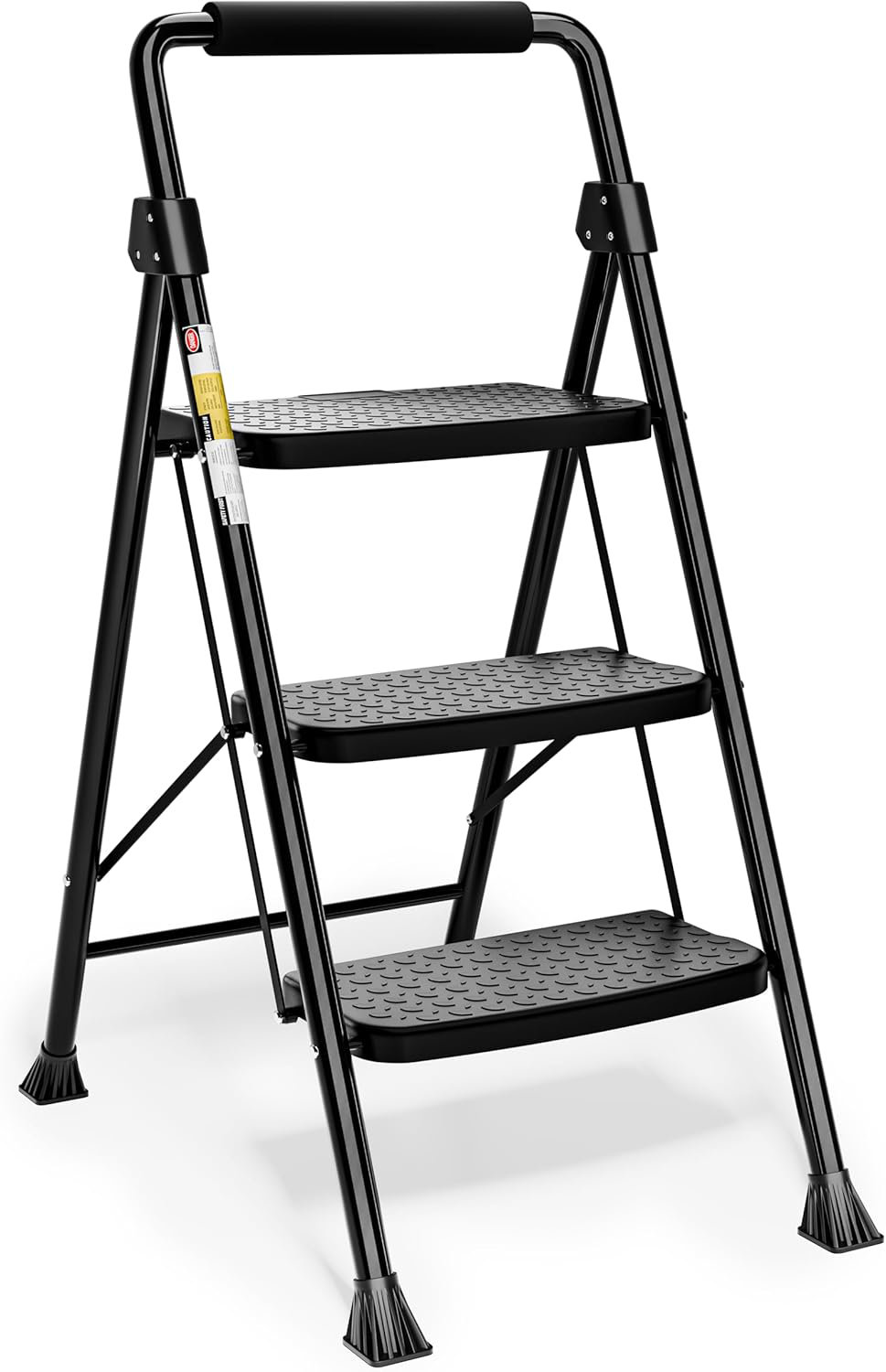 Hokku Designs 3 Step Ladders, Folding Step Stool With Wide Anti-Slip ...