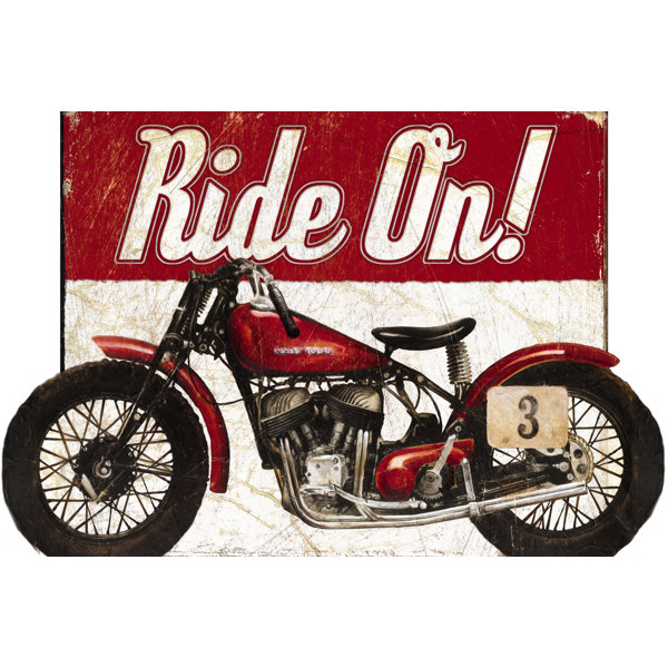 Borough Wharf Motorcycle Signage - Wrapped Canvas Art Prints | Wayfair ...