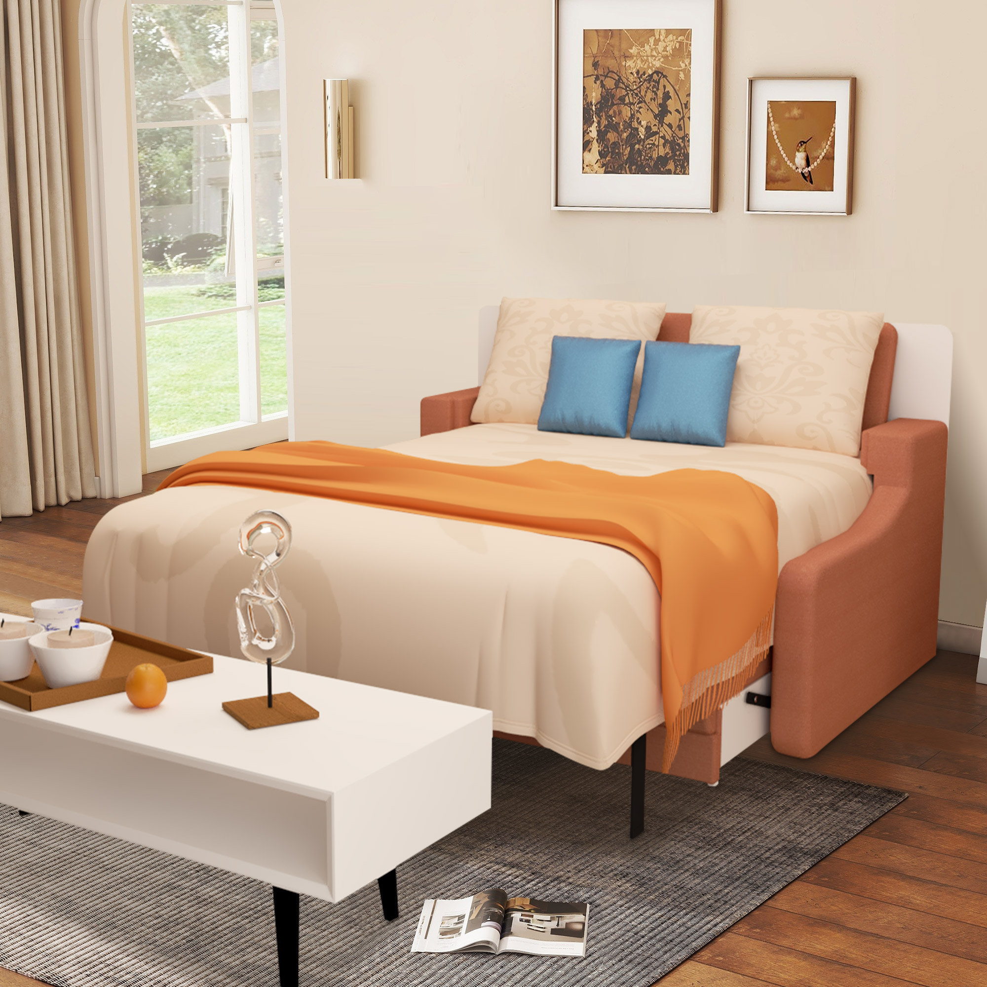 Bella Depot Full Size Murphy Bed With Storage Sofa | Wayfair