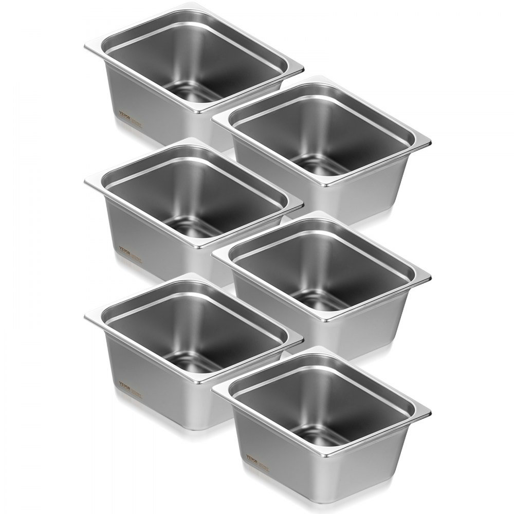 Stellweilan Tessberg 6 Pack Hotel Pans, Anti-Jam Steam Pan, 0.8mm Thick ...