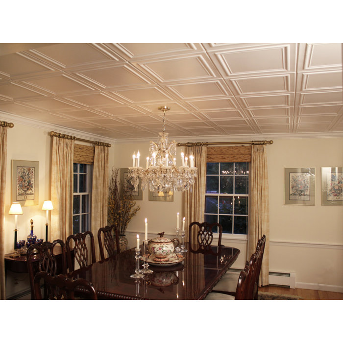 A La Maison Ceilings Line Art 1.6 ft. x 1.6 ft. Polystyrene Glue-up ...
