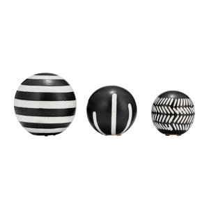 Wrought Studio Concezio 3 Piece Decorative Orbs - Contemporary Black ...