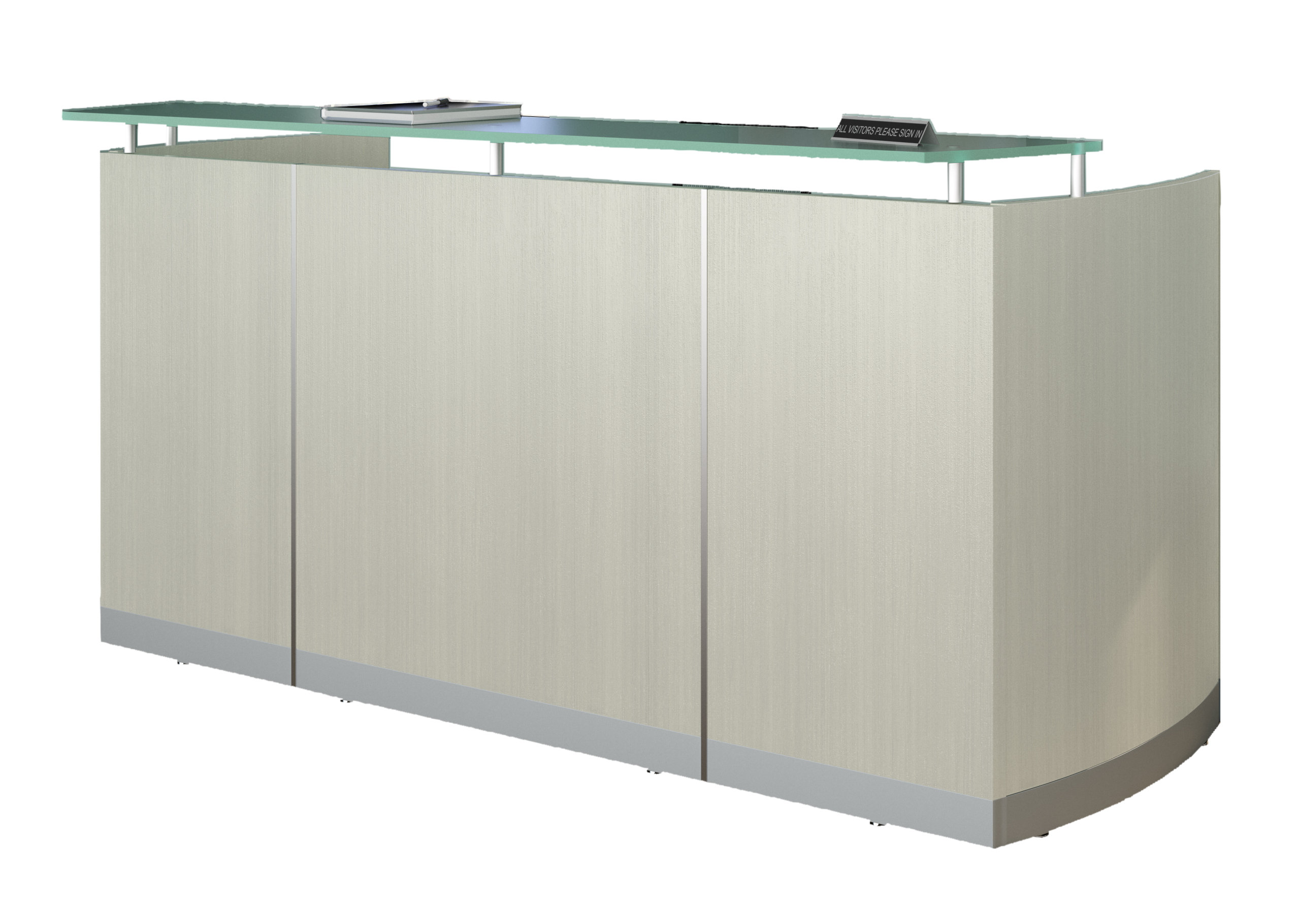 Safco Products Company Medina Rectangular Wood Reception Desk & Reviews ...