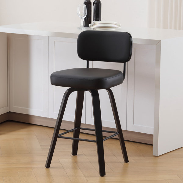 Corrigan Studio® Logreira Swivel Upholstered Counter & Bar Height Stool ...