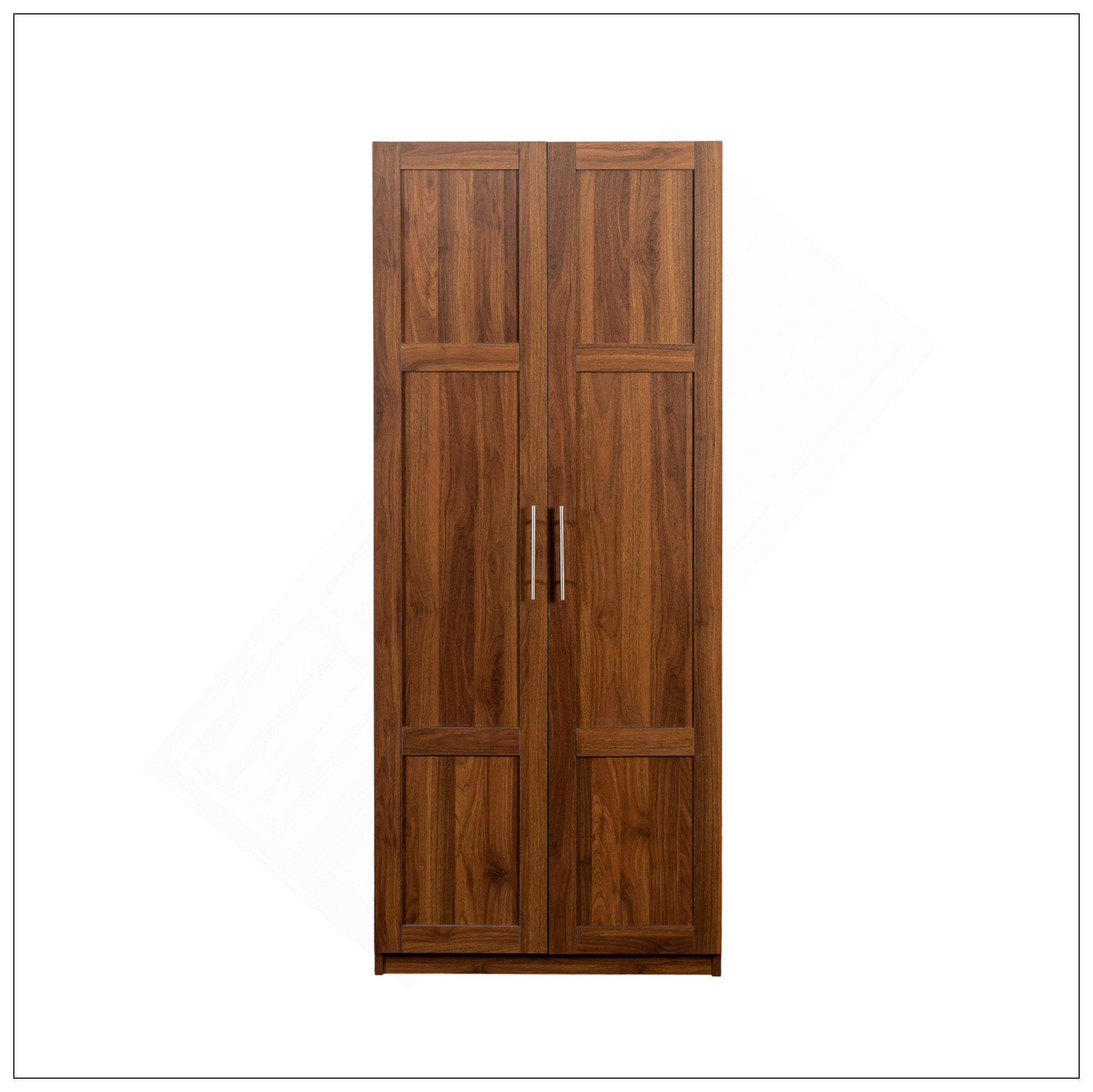 Latitude Run® High Wardrobe And Kitchen Cabinet With 2 Doors And 3 ...
