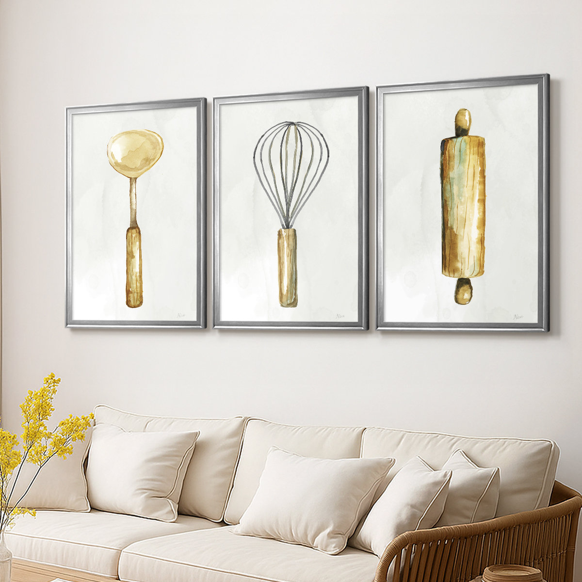 Hokku Designs Kitchen Necessity I -Custom Framed Wrapped Gallery Canvas ...