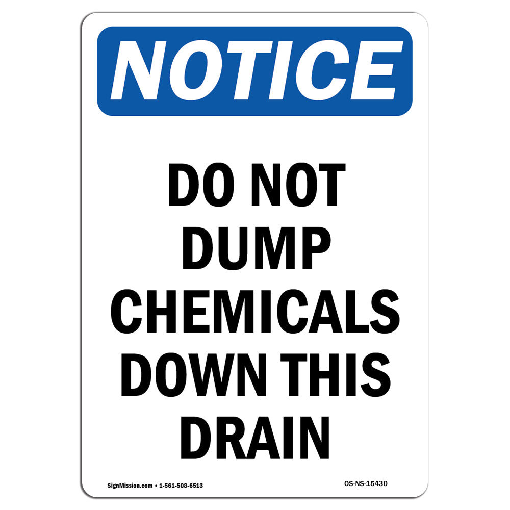 SignMission Do Not Dump Chemicals Down This Drain Sign | Wayfair