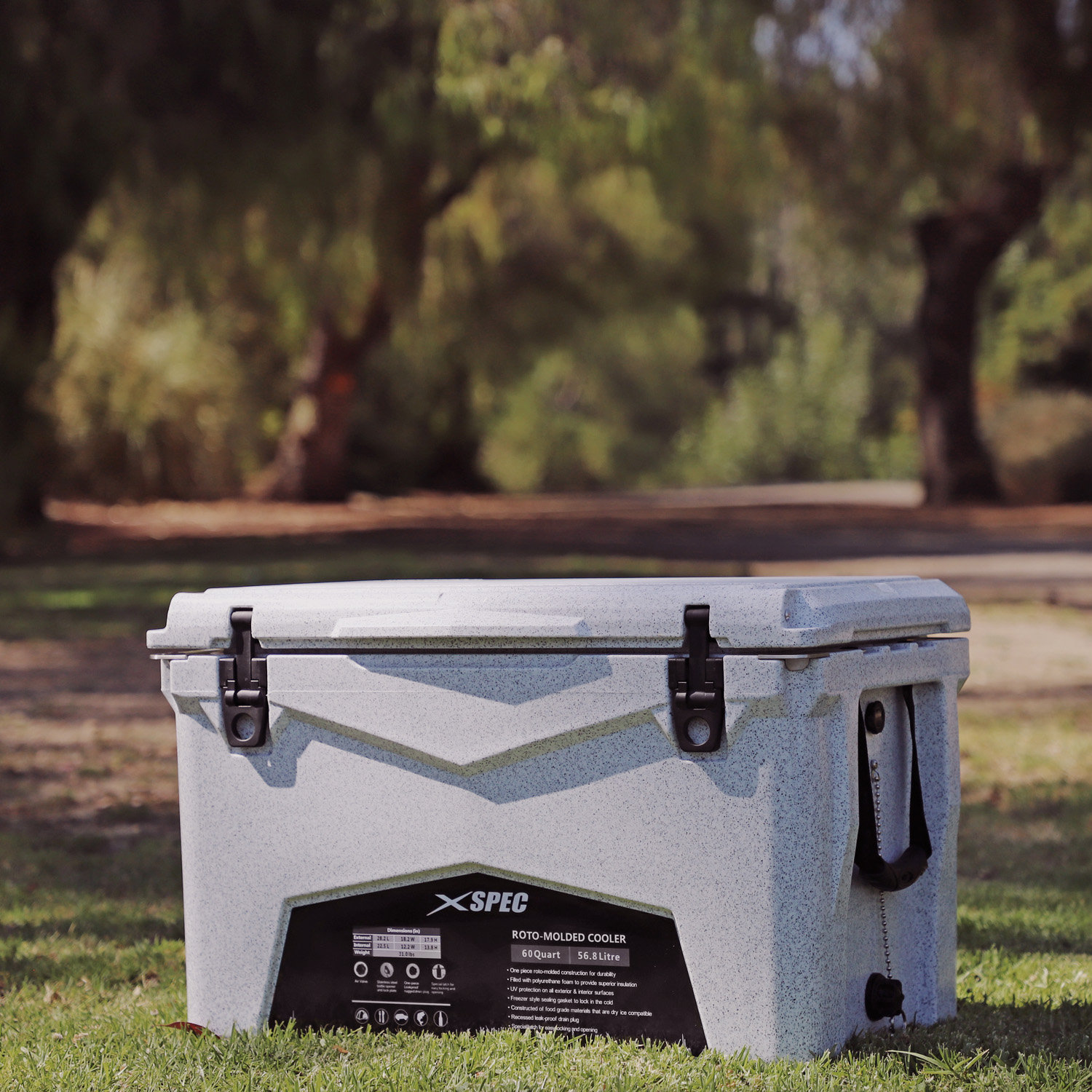 Xspec 60 Qt. Roto-Molded Ice Chest Cooler, Granite Grey | Wayfair