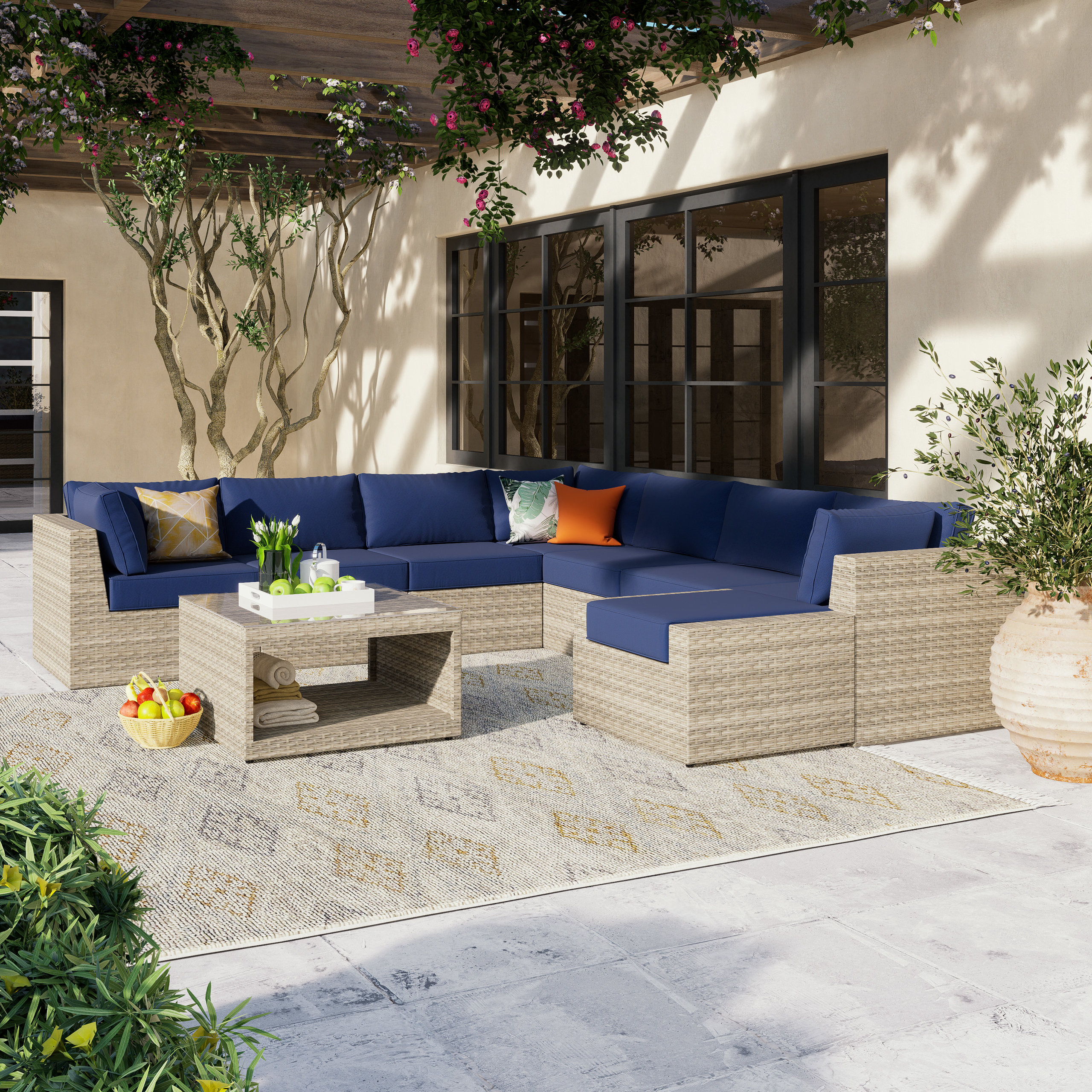 Joss & Main Eastford 9-Piece Deep Seating Set - Wayfair Canada