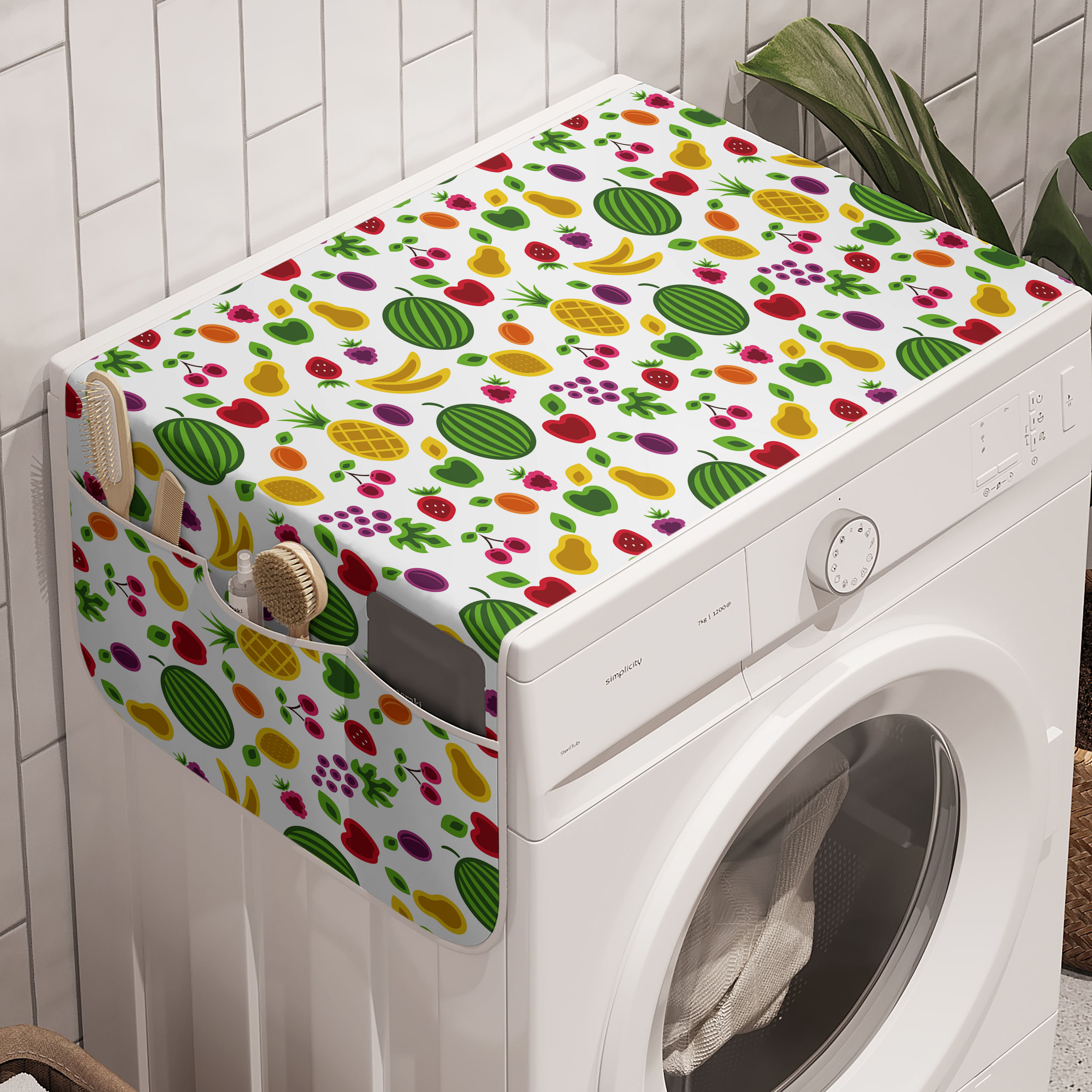 East Urban Home Fruits Washing Machine Organizer Pack of 2 47" x 18.5 ...