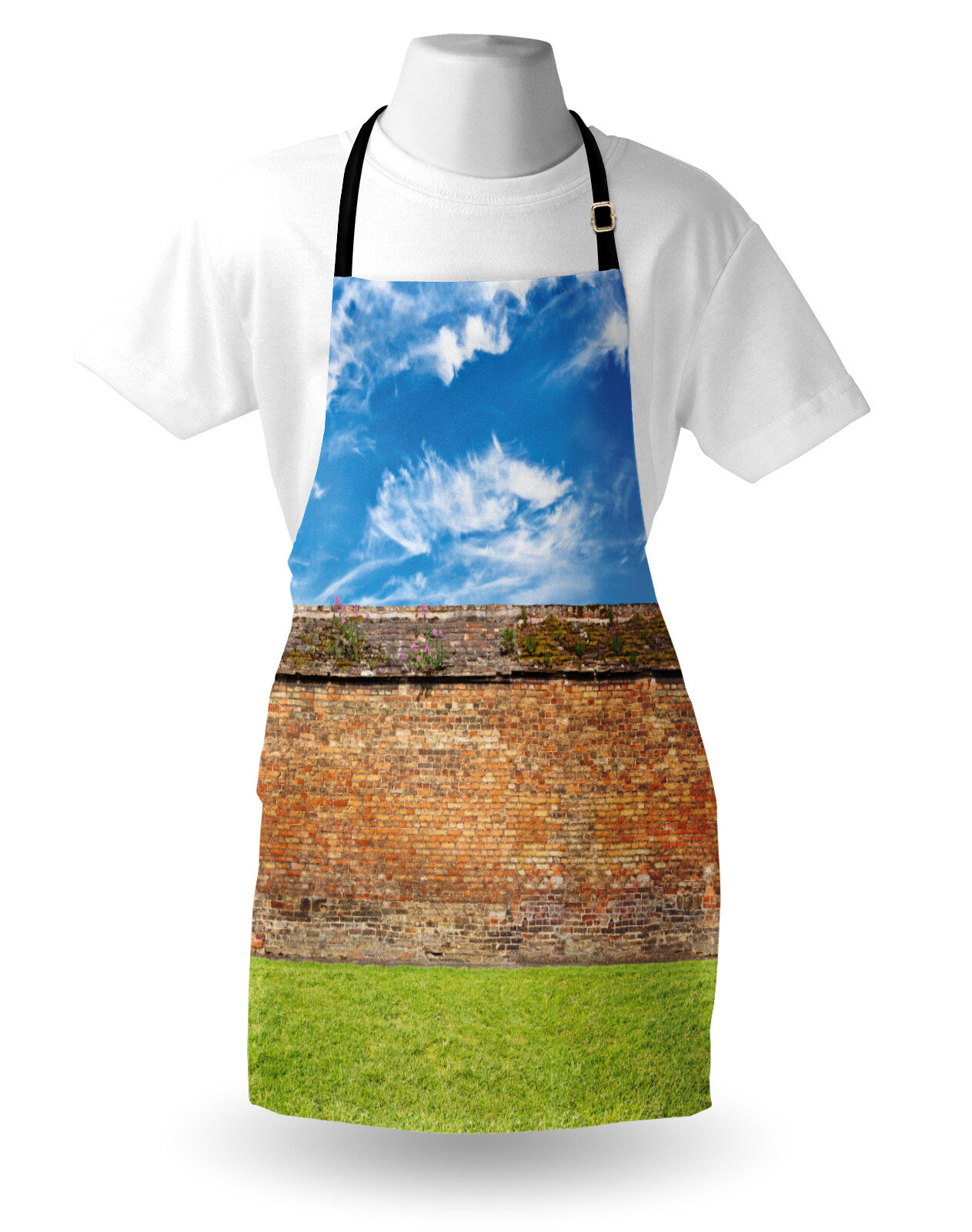 East Urban Home Brick Apron Unisex, Field Urban Sky, Adult Size, Red ...