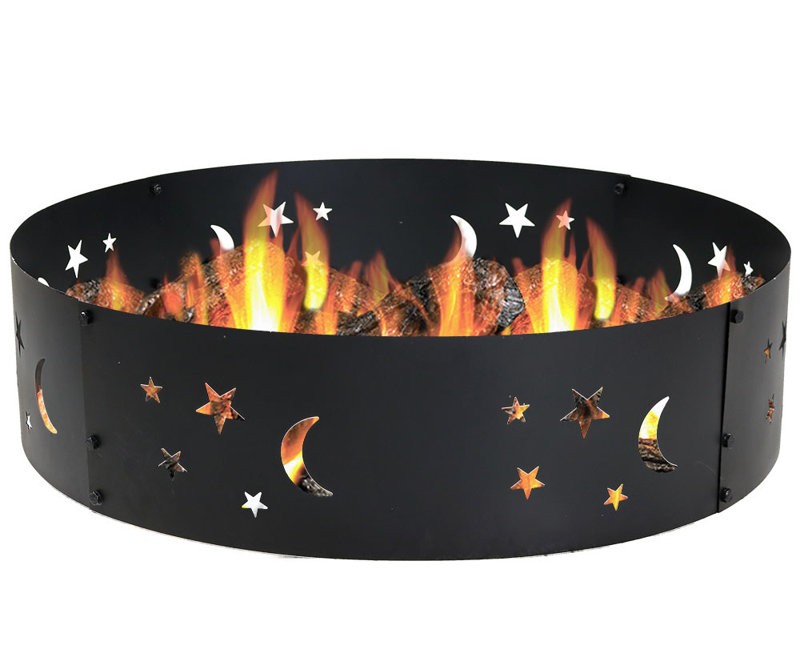 Arlmont & Co. Hinton 36" Round Steel Die-Cut Fire Pit Ring & Reviews ...