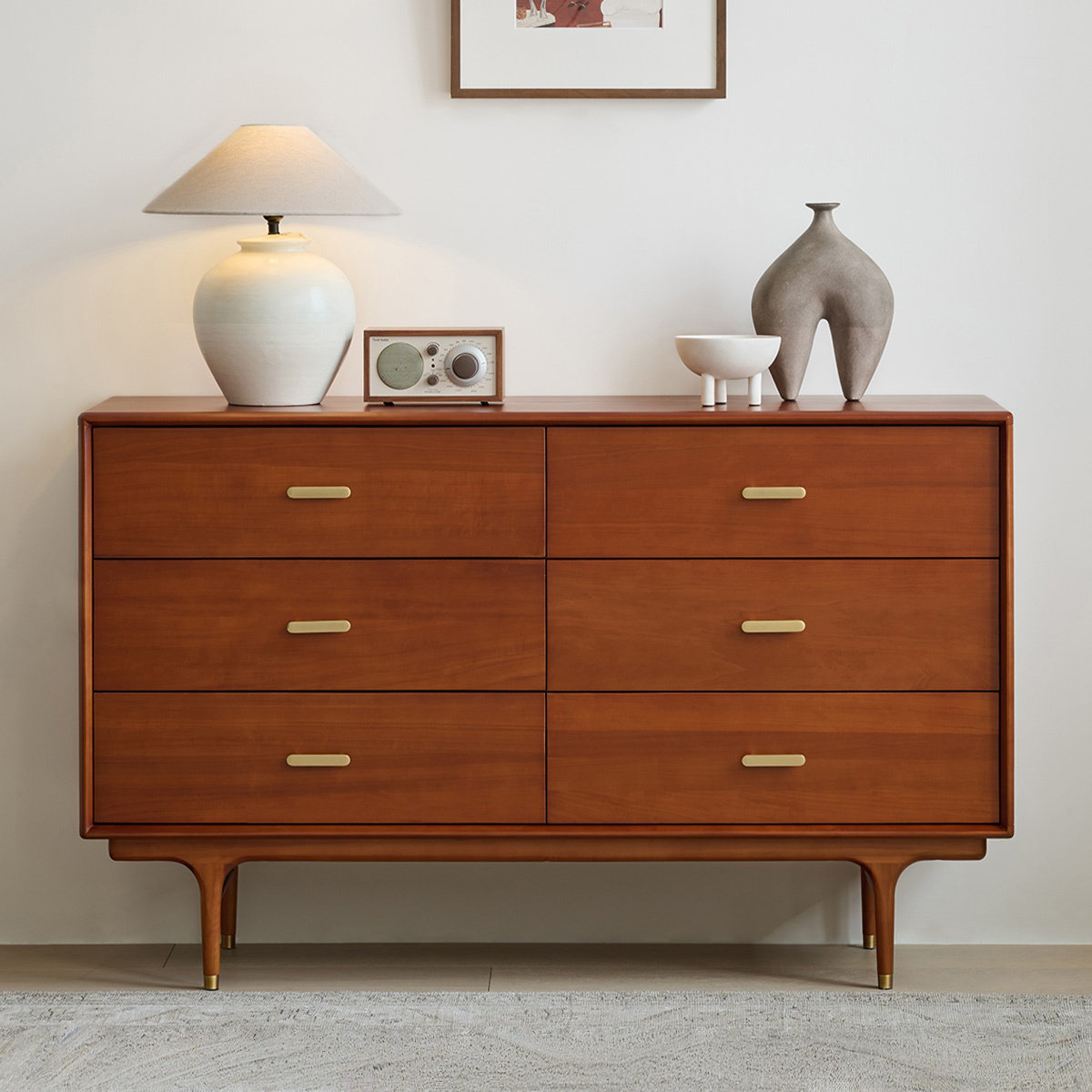 Corrigan Studio® Reddish Brown Solid + Manufactured Wood Accent Cabinet ...