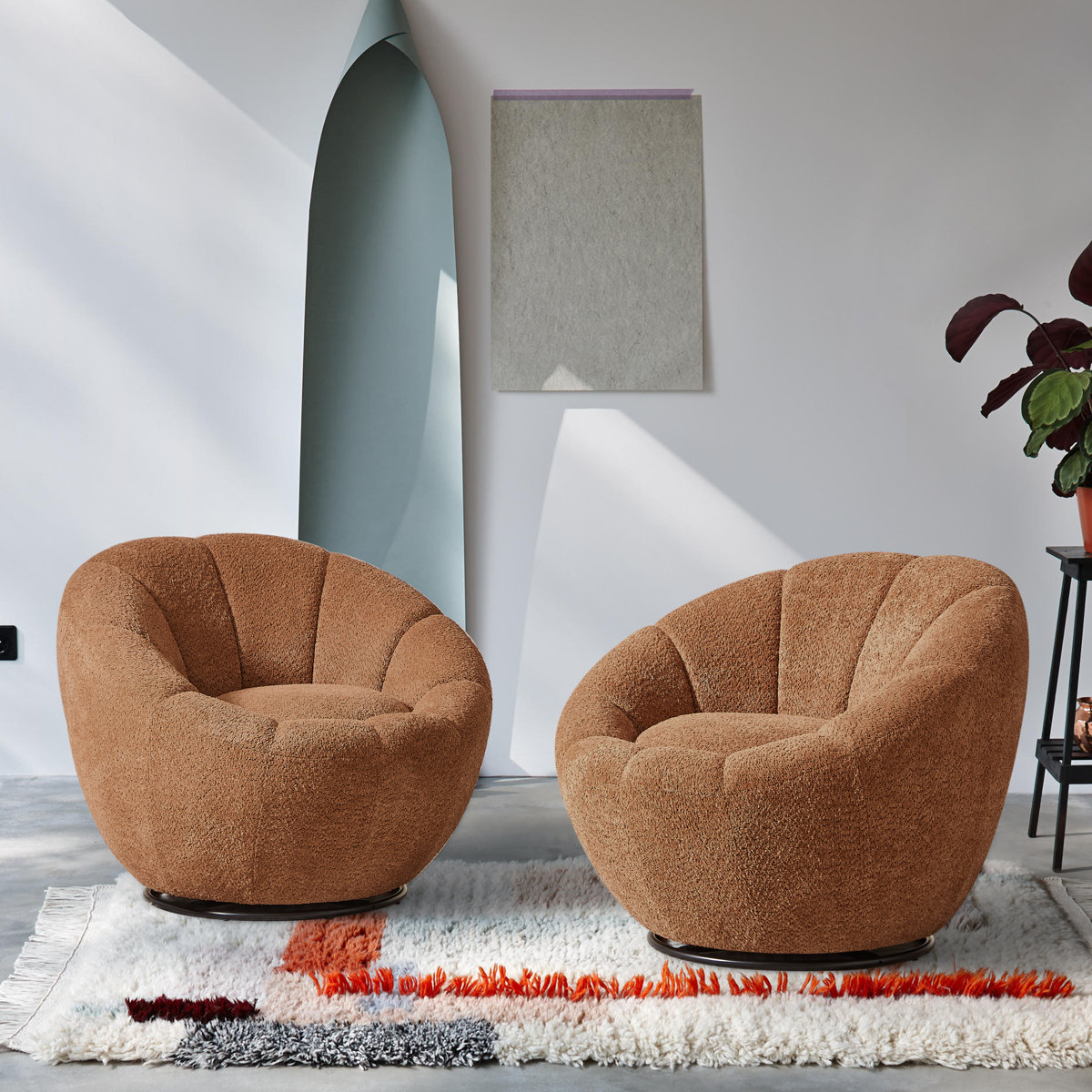 Mercer41 Tirian 32.7'' Wide Swivel Barrel Chair & Reviews | Wayfair