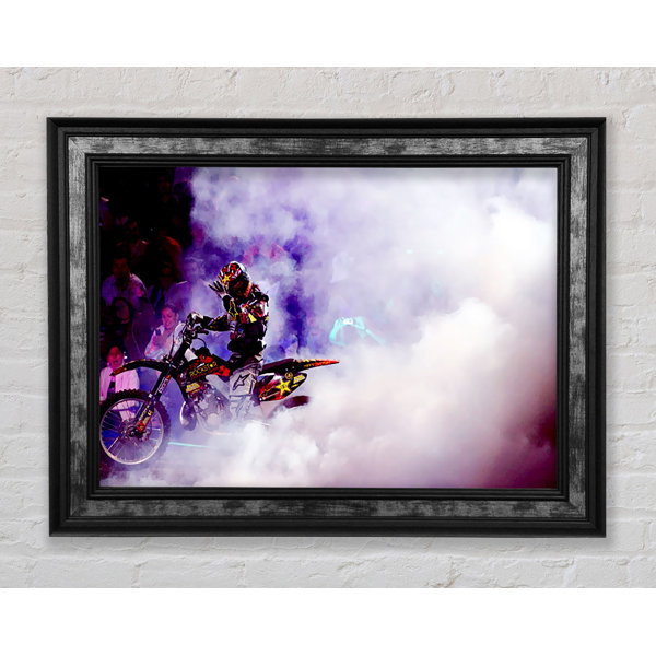 Bright Star Motorcross Stunt Driver - Single Picture Frame Art Prints ...