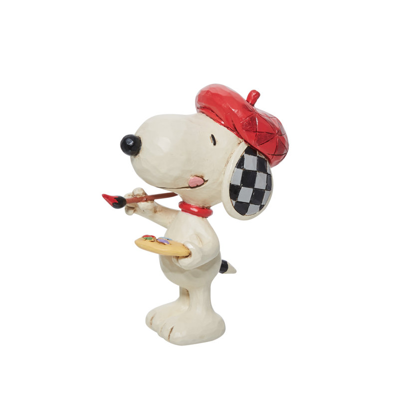 Jim Shore Peanuts by Jim Shore Mini Snoopy Artist Figurine 3.3in H ...