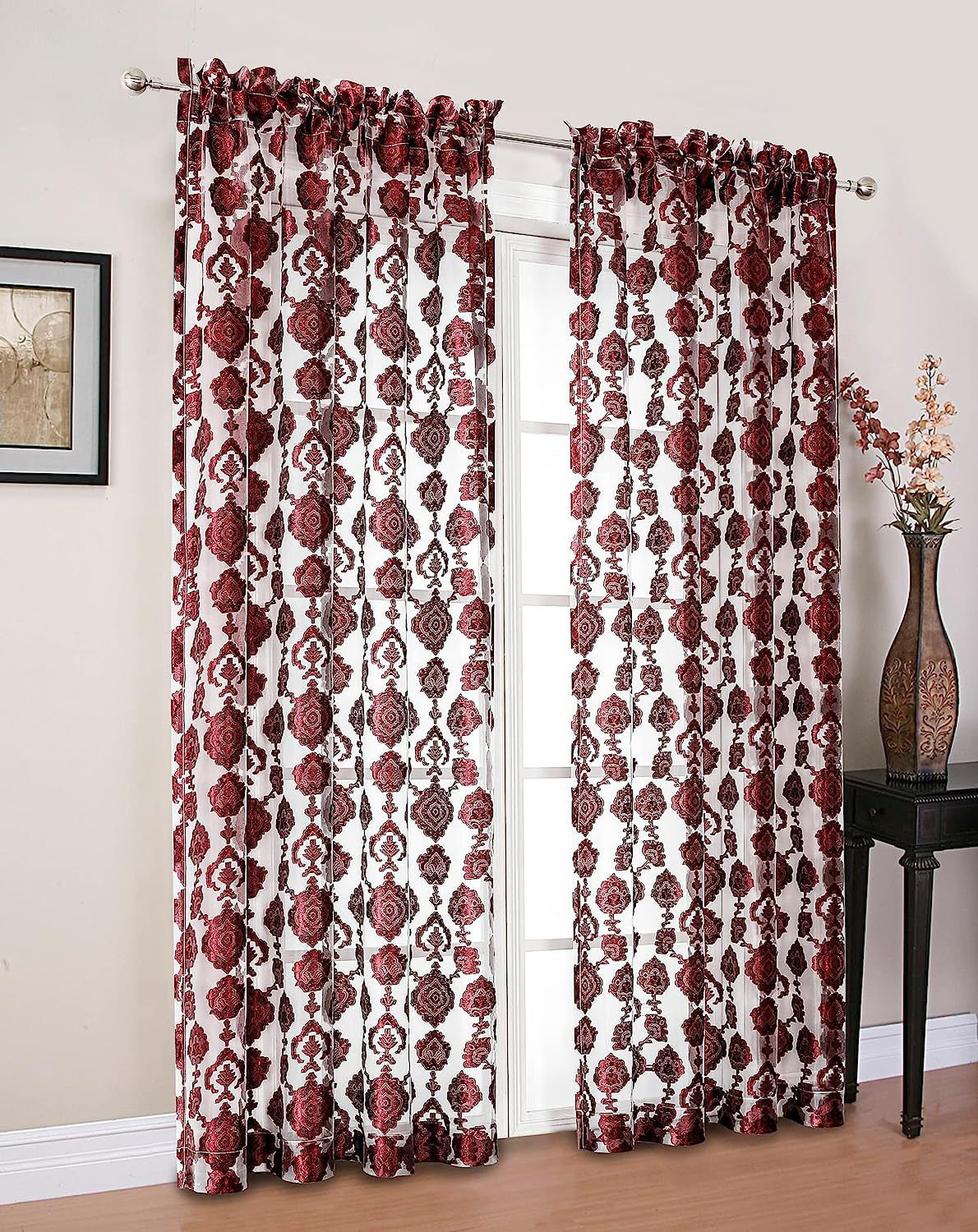 Kate Aurora Moroccan Accents by Kate Aurora 1 Piece Rod Pocket Clipped ...
