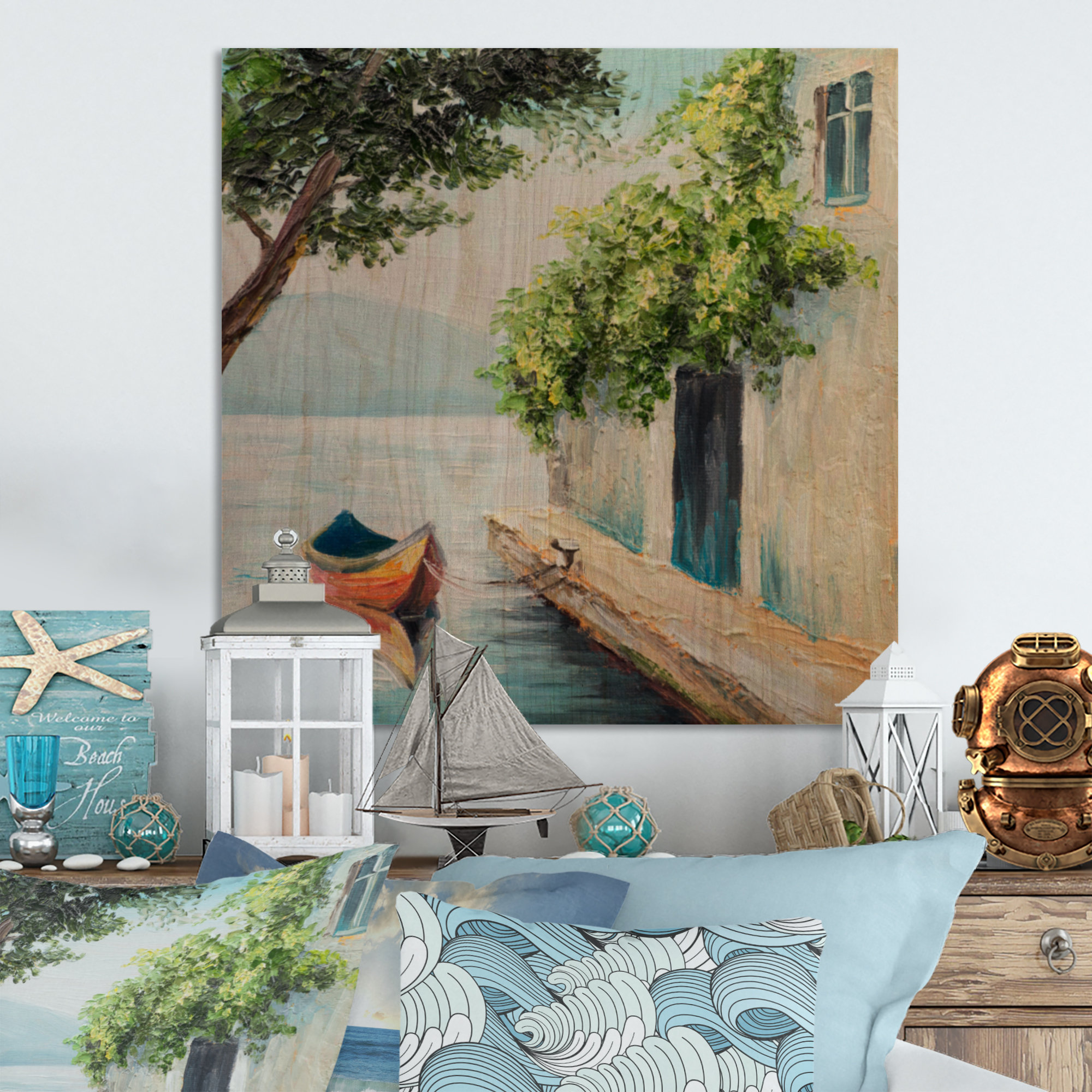 Breakwater Bay Gondola In Venice On A Beautiful Summer Day - Nautical ...