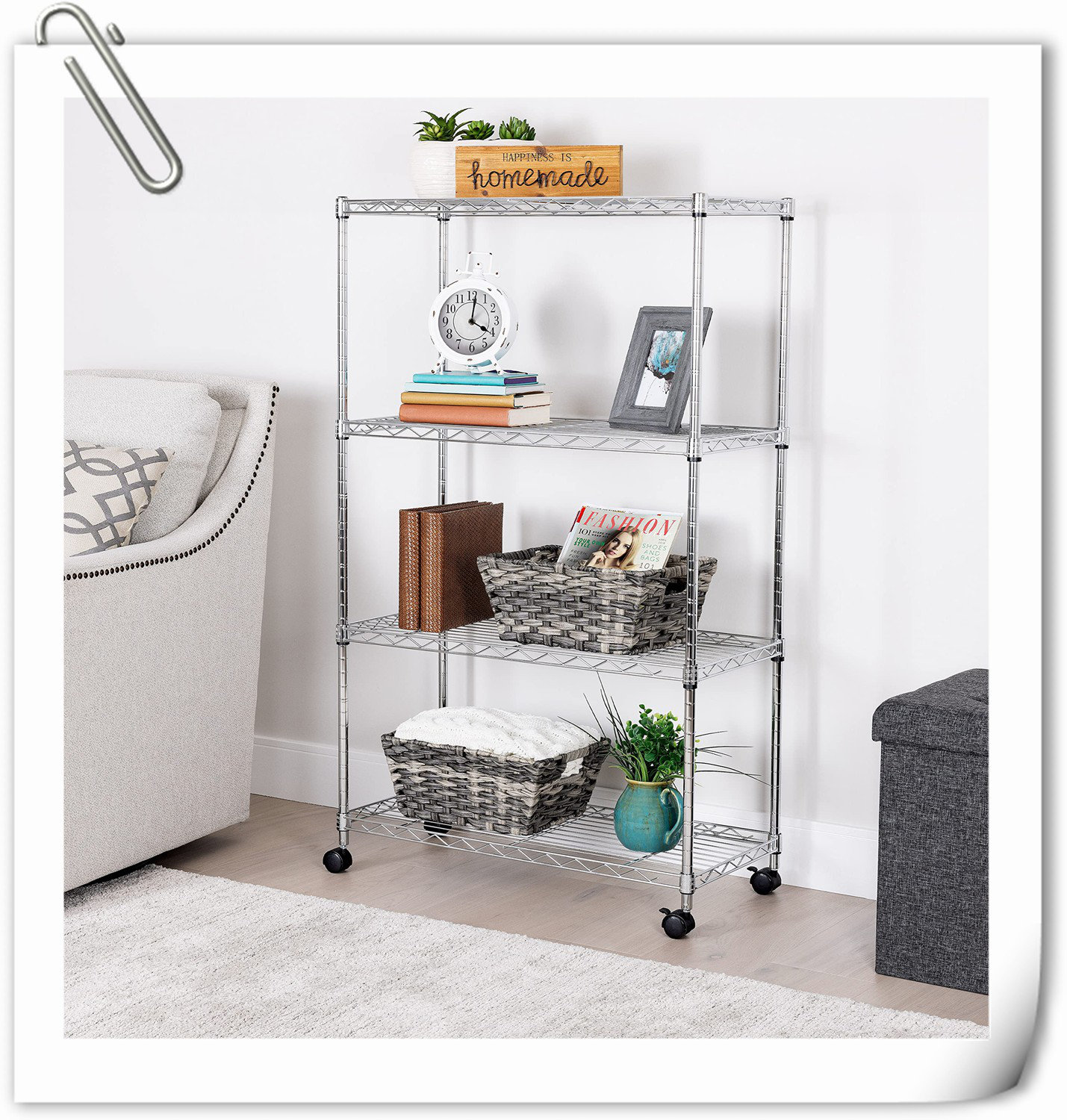 GLOBAL GIRLS LLC Organizer Rack Metal Shelving Unit | Wayfair