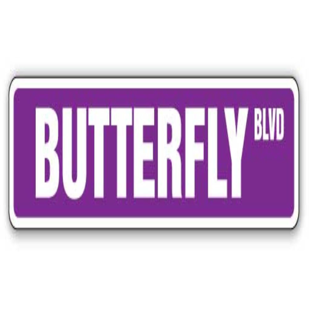 SignMission Butterfly Street Sign New Xing Gardener Monarch Net | Wayfair
