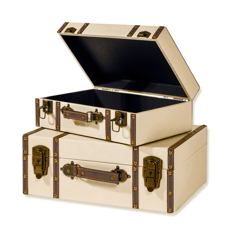 17 Stories Noorhan 2 Piece Decorative Trunk Set | Wayfair
