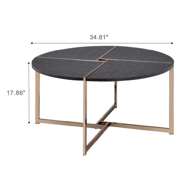 Mercer41 Samara Black & Champagne Coffee Table | Wayfair